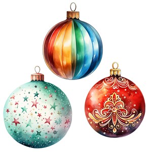 Christmas Baubles Clipart Set - Instant Digital Download for Commercial ...
