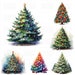 Christmas Tree Clipart 24 High Quality Pngs, Digital Download ...