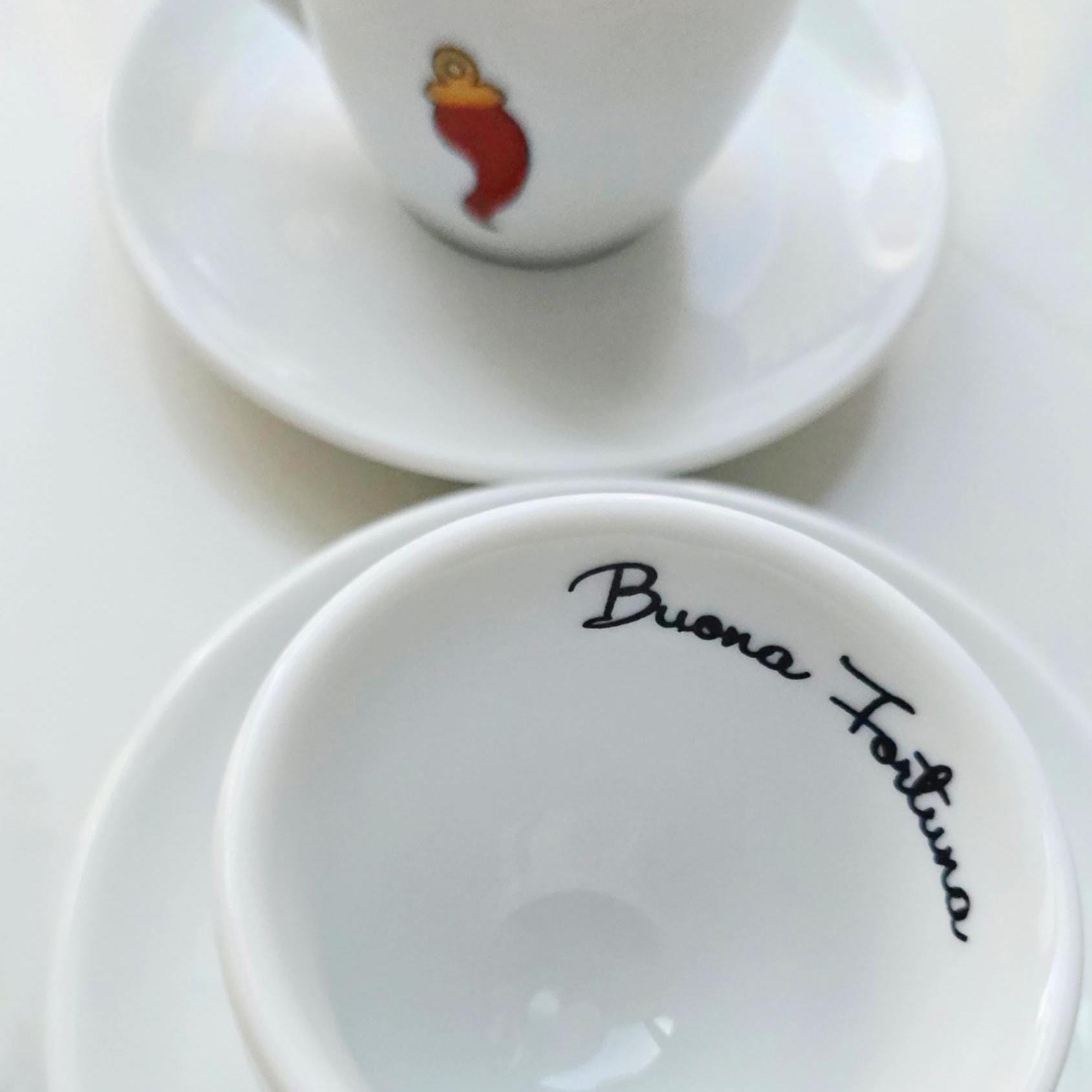 Authentic Italian Espresso Cups Set - Red Italian Horn Design ...
