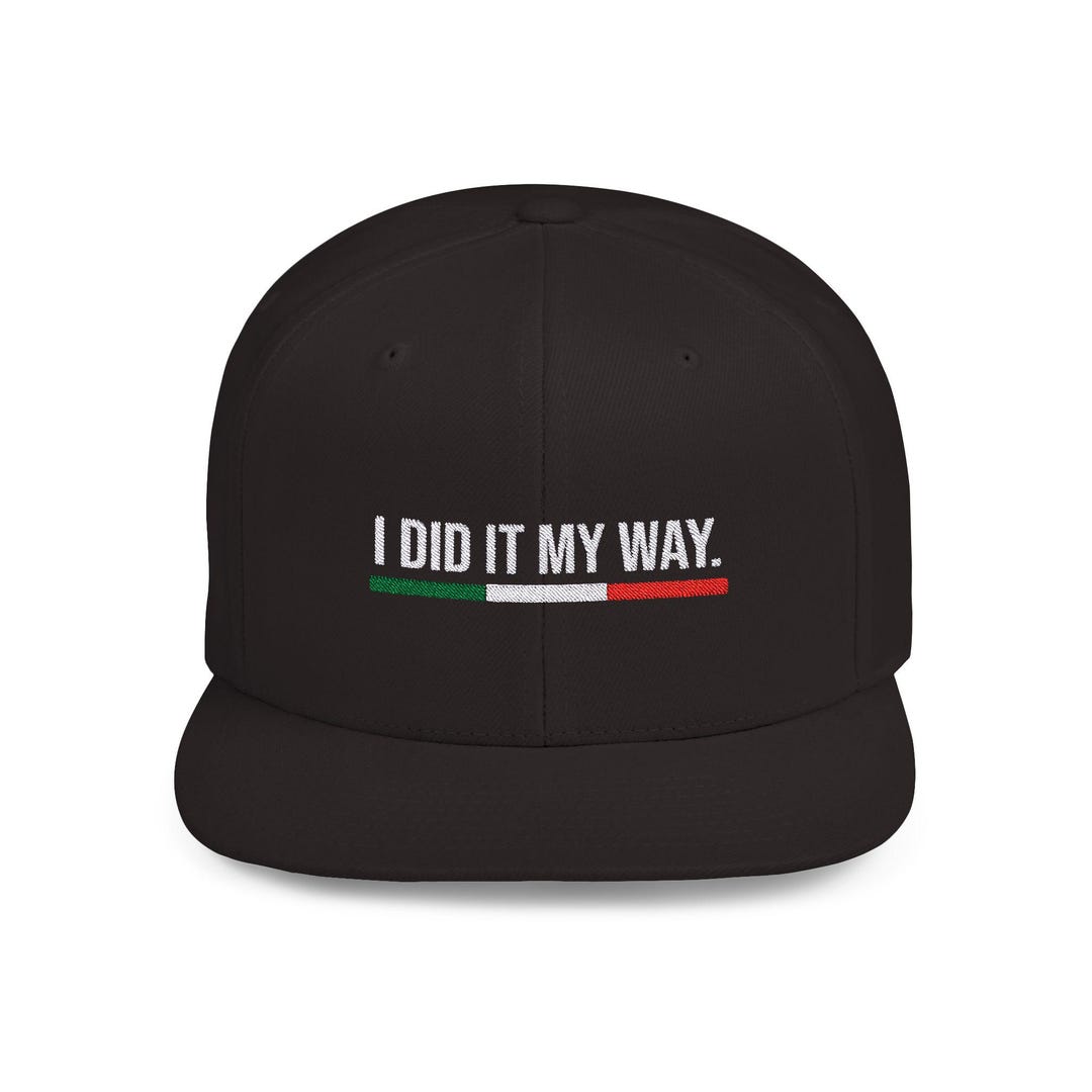 Frank Sinatra Embroidered Hat- My Way - Italy Hat - Flat Bill Snapback ...