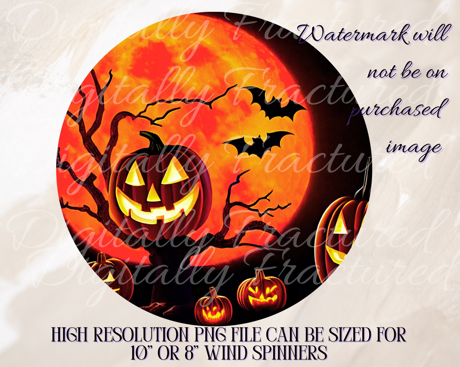 Halloween Wind Spinner PNG for Sublimation | Spooky Wind Spinner PNG ...