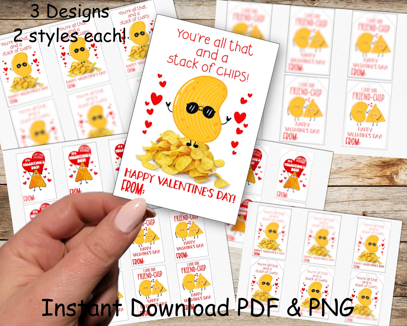Chip Valentines Day Card Tags | Valentines Day Cards for Kids ...