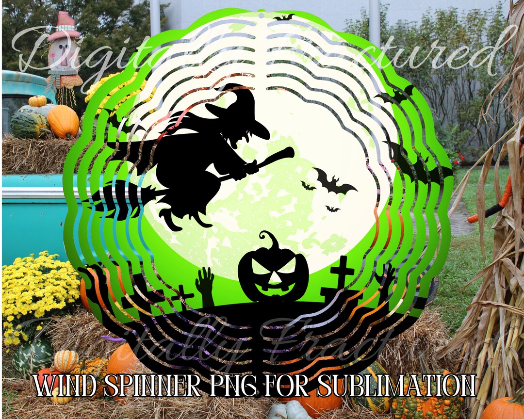 Halloween Wind Spinner PNG for Sublimation | Spooky Wind Spinner PNG ...