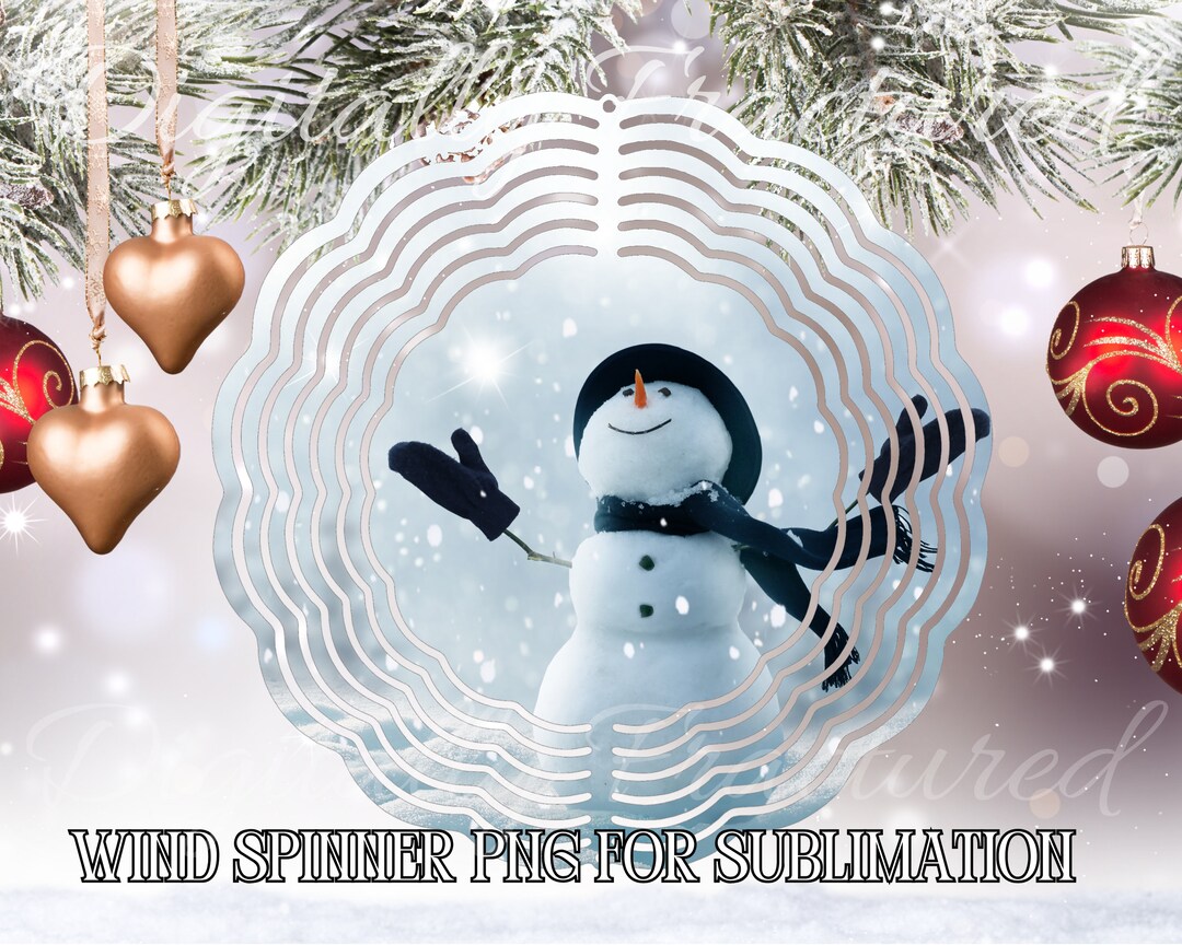 Snowman Wind Spinner PNG for Sublimation | Winter Wind Spinner PNG ...