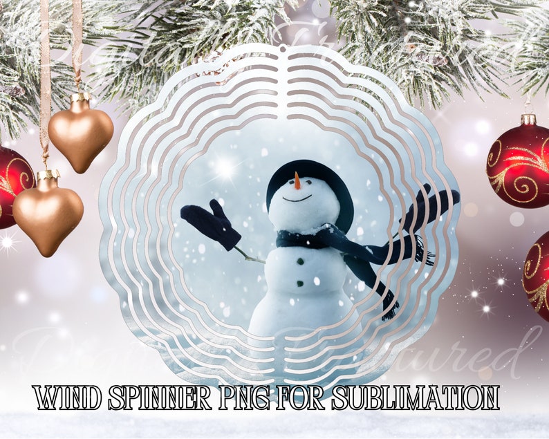 Snowman Wind Spinner PNG for Sublimation | Winter Wind Spinner PNG ...