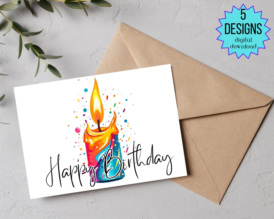 Printable Birthday Cards | Print and Cut Birthday Cards | Birthday Card ...