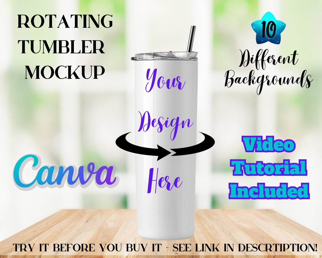 Animated Tumbler Mock up Template | Rotating Tumbler Mock up | Rotating ...