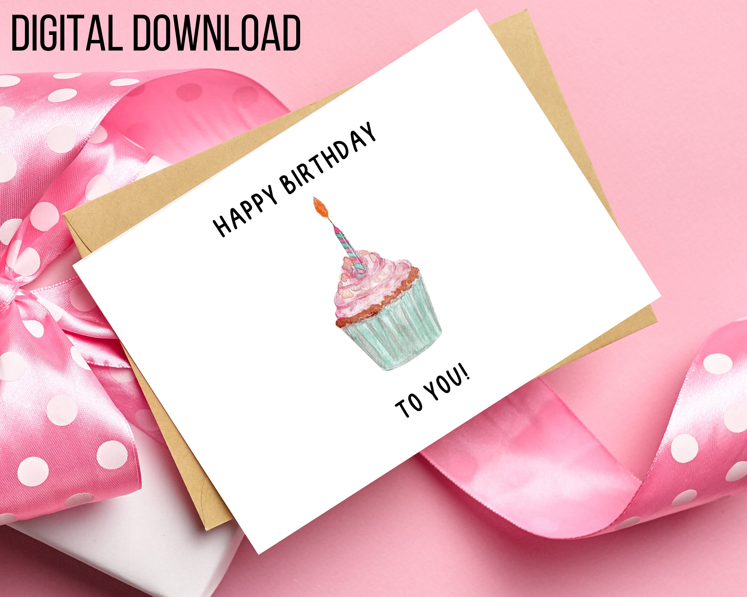Printable Birthday Cards Print and Cut Birthday Cards Birthday Card ...