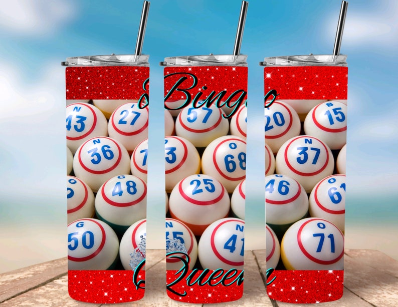 Bingo Tumbler Design for Sublimation | 20oz Skinny Tumbler Download ...
