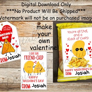 Chip Valentines Day Card Tags | Valentines Day Cards for Kids ...