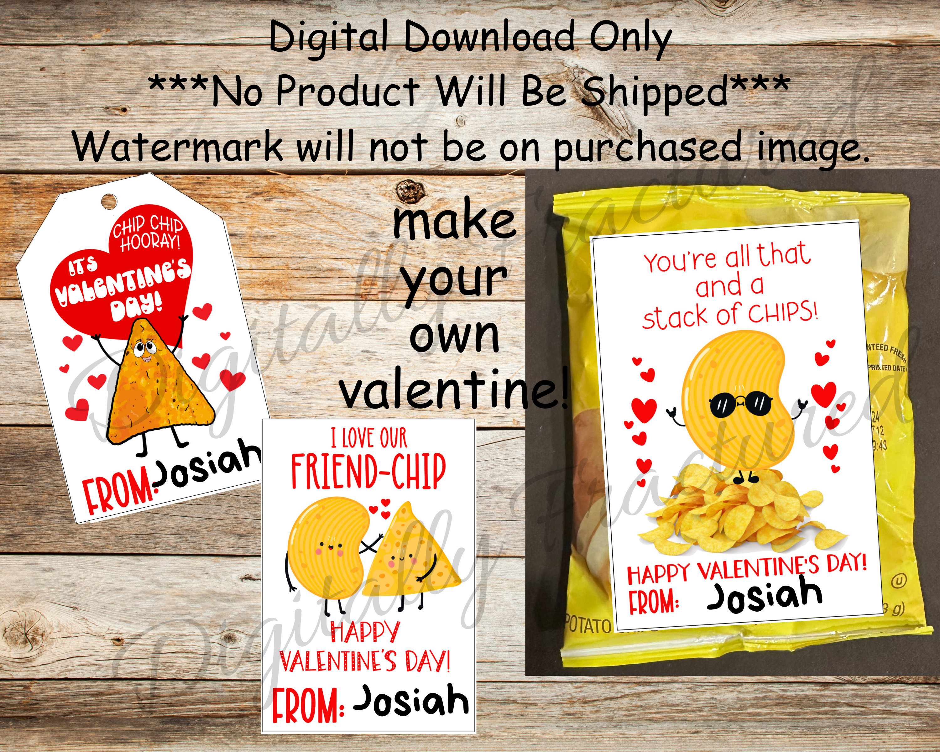 Chip Valentines Day Card Tags | Valentines Day Cards for Kids ...