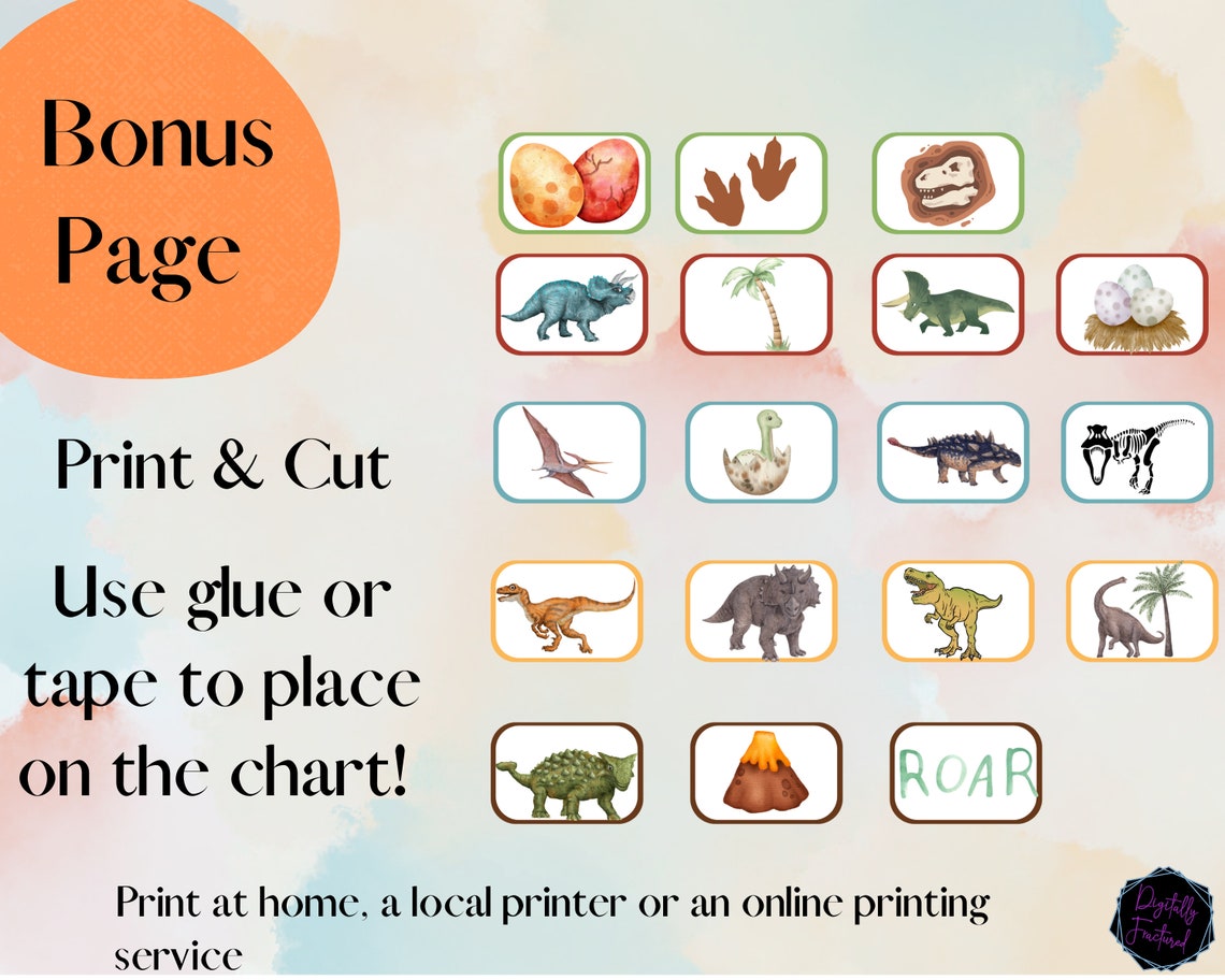Dinosaur Reward Chart | Printable Reward Chart | Dinosaur Sticker Chart ...