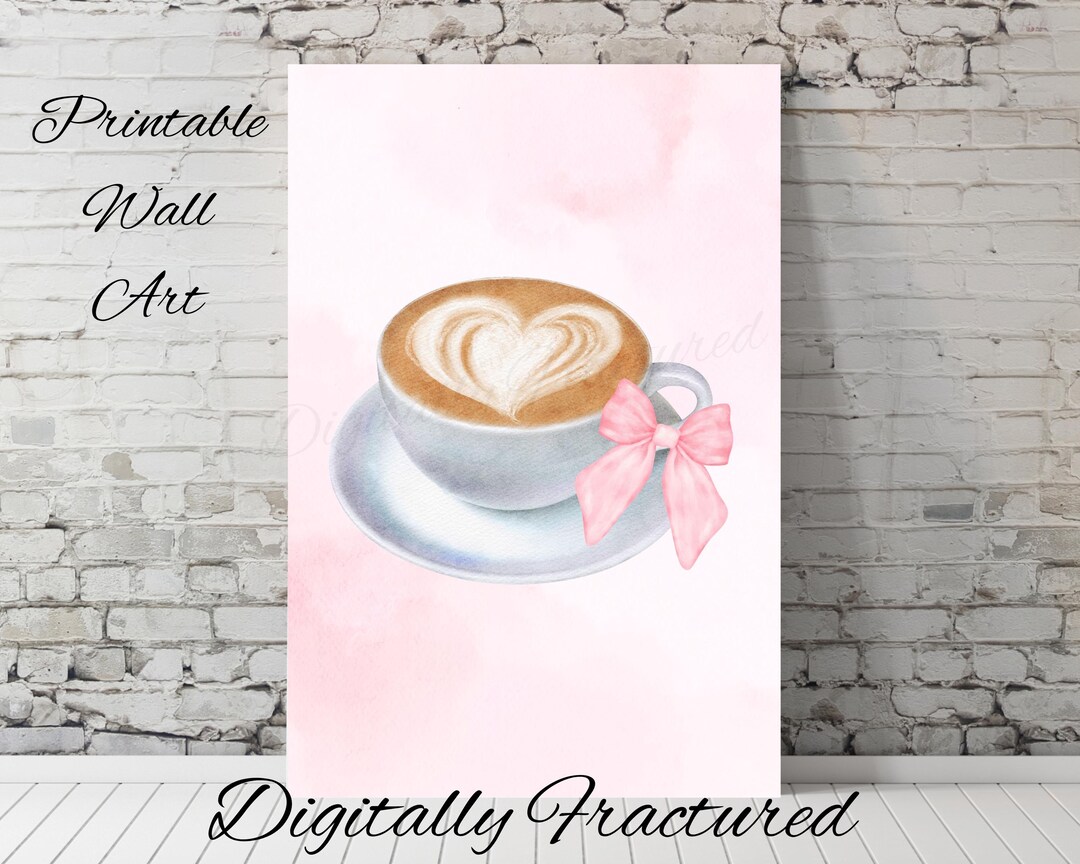 Coquette Coffee Art Print | Coffee Cart Poster | Printable Art | Coffee ...