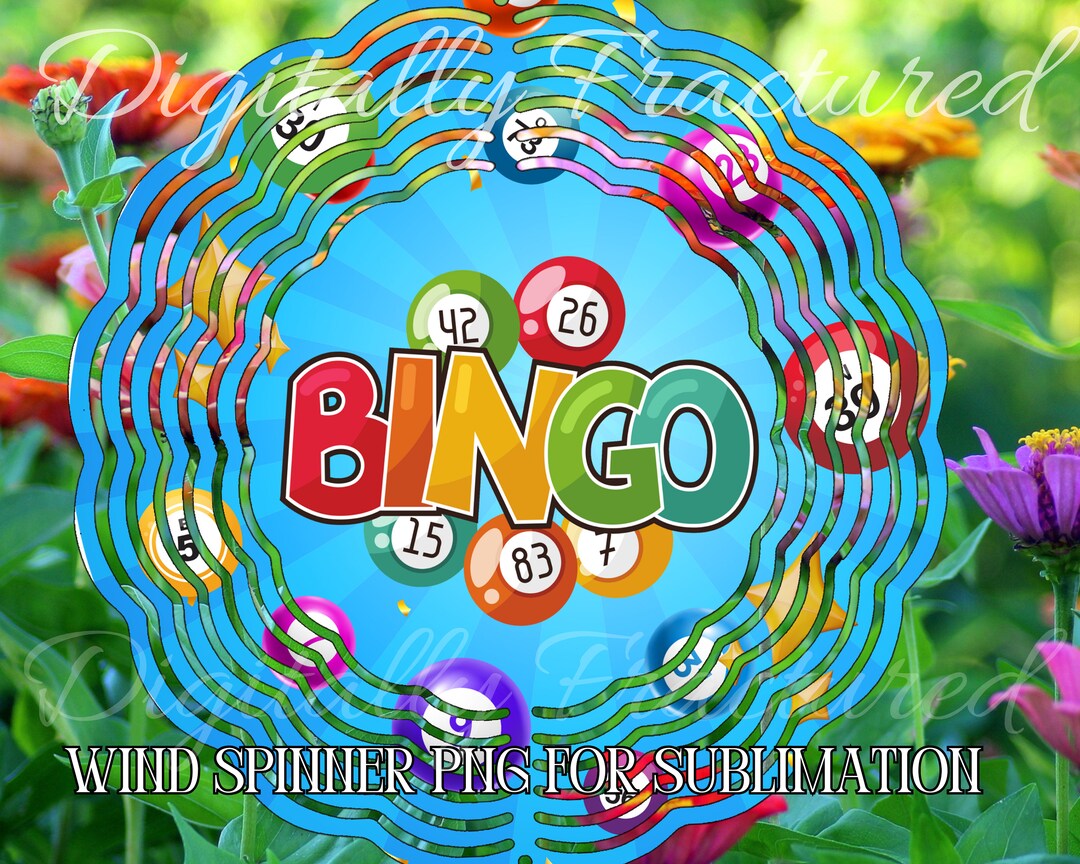 Bingo Wind Spinner PNG for Sublimation | Wind Spinner PNG | Sublimation ...