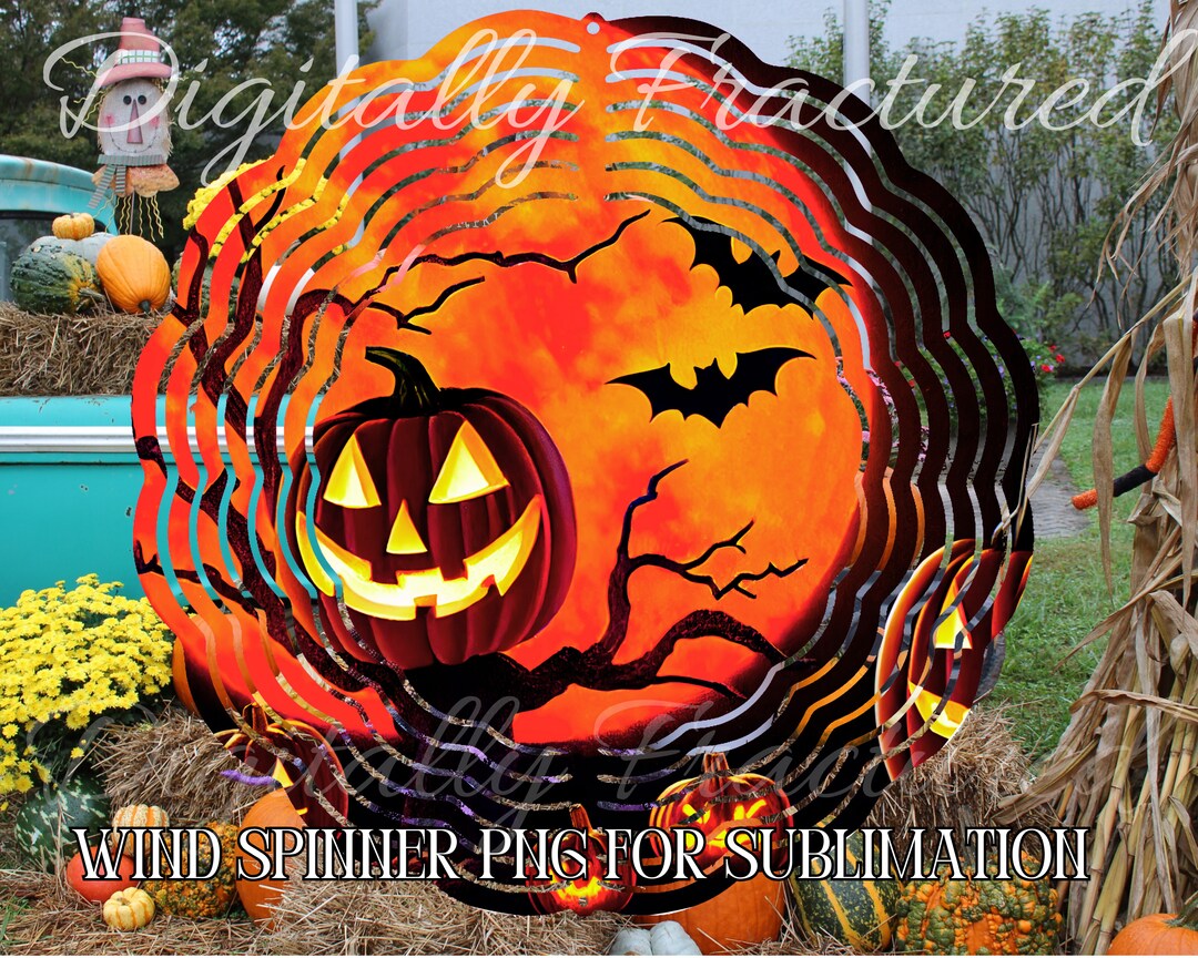 Halloween Wind Spinner PNG for Sublimation | Spooky Wind Spinner PNG ...