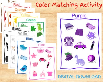 Color Sorting Game, Preschool Game Color Matching, Fine Motor Skills ...