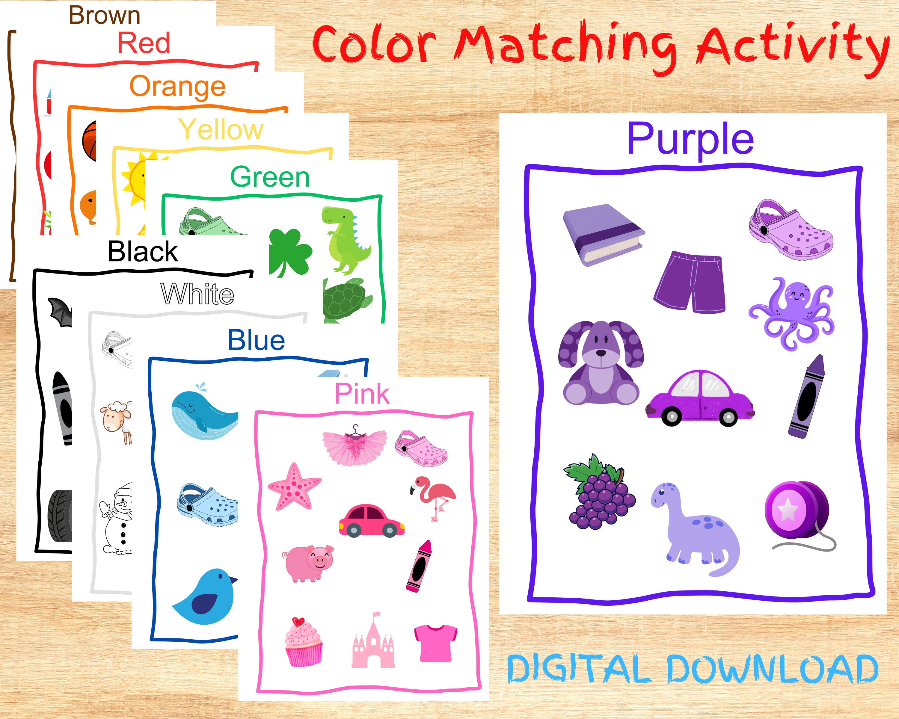 Color Matching Activity | Education Activity for Kids | Learning Colors ...