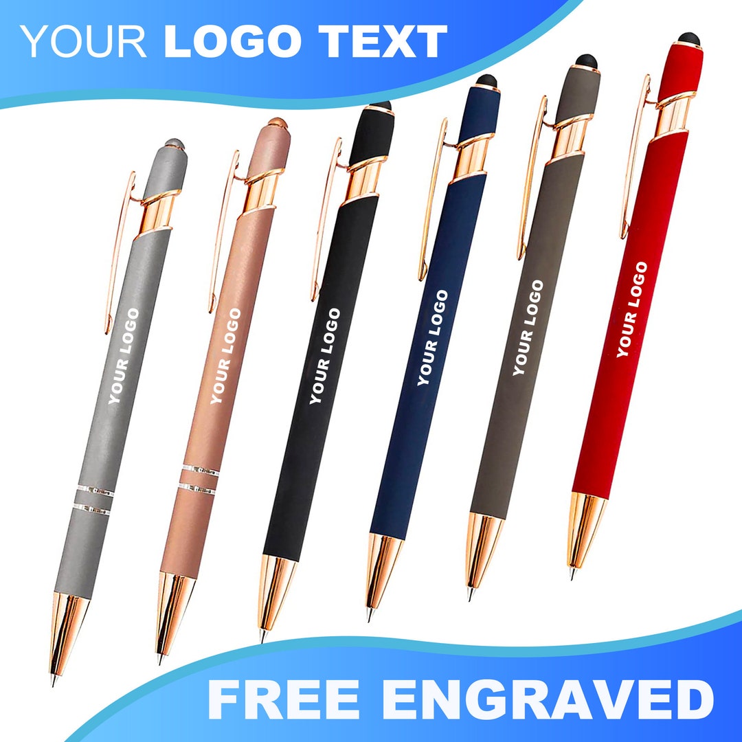 Personalized Rose Gold Pen: Logo Engraved Metal Pens - Bulk Order - Etsy UK