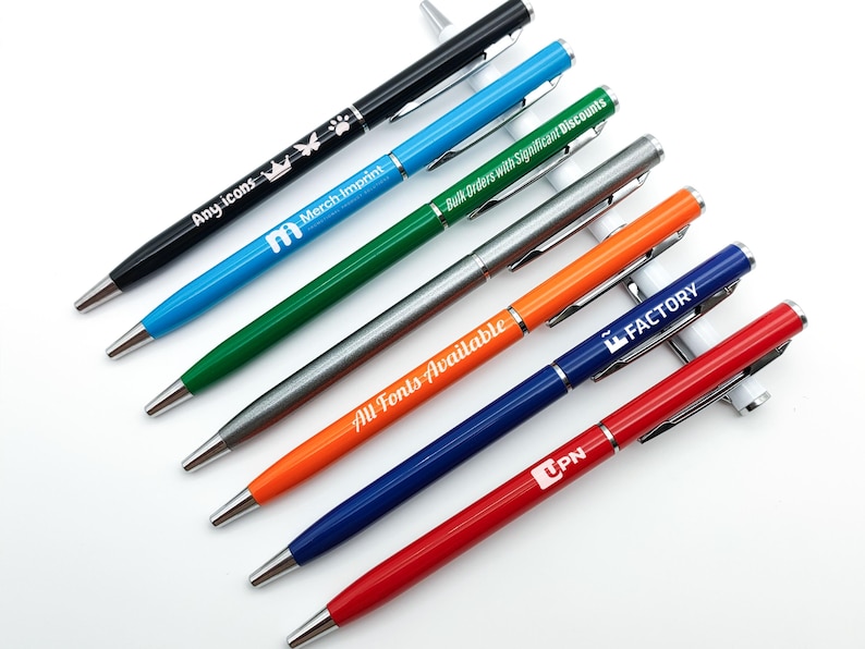 Personalized Engraved Metal Pens: Custom Business Gifts, Bulk Order - Etsy