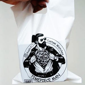 Personalised Plastic Carrier Bag Logo Printed Custom Bags Promotion ...