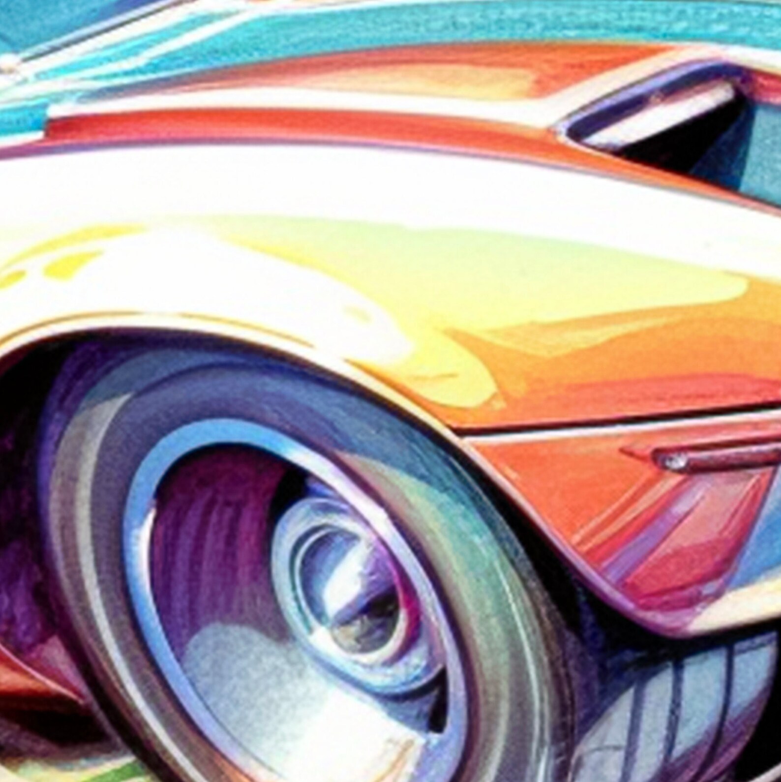 DIGITAL DOWNLOAD Concept Car Print Muscle Car Fantasy Vehicle Art Print ...