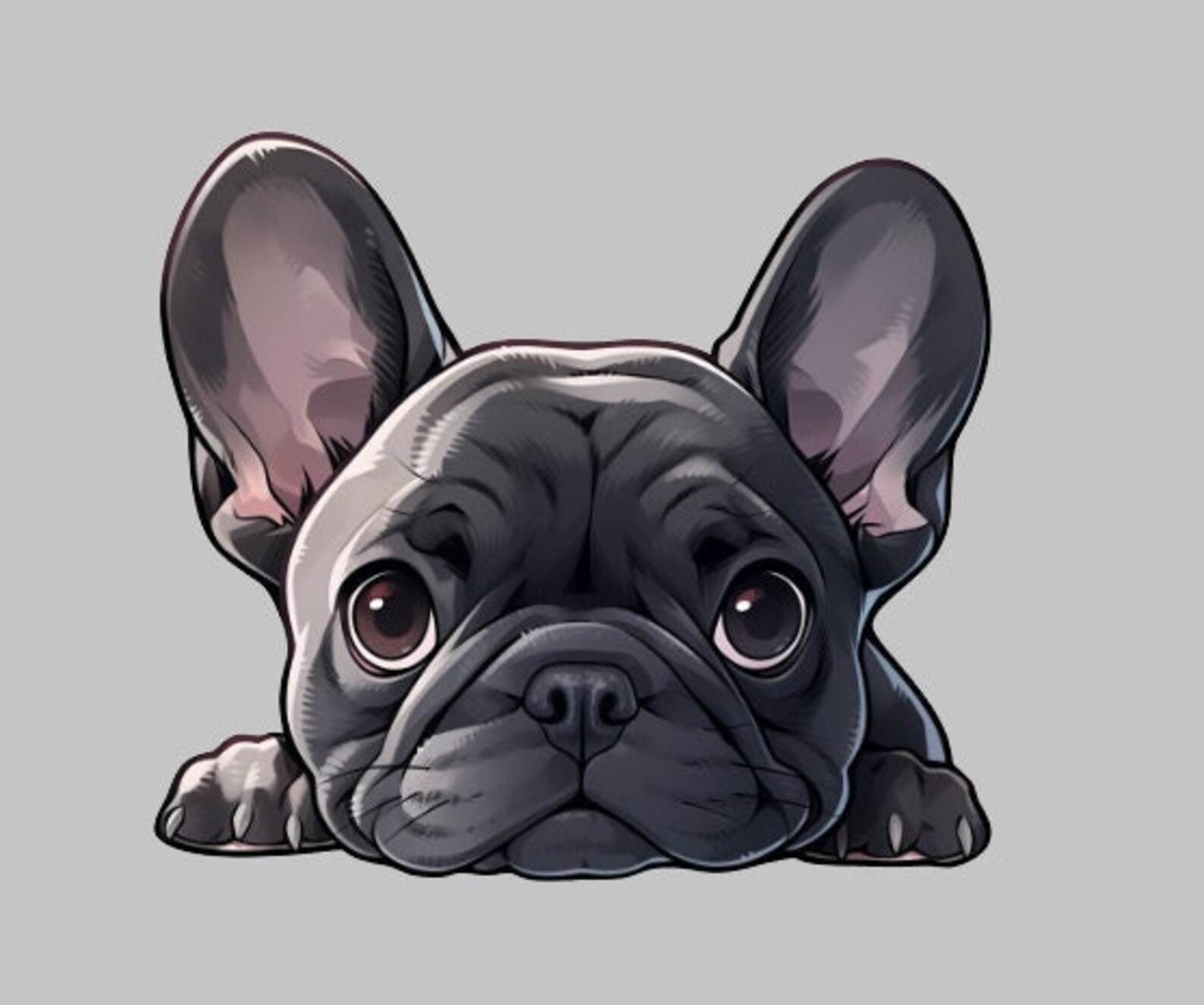 Peeking French Bulldog Sticker | Perfect for Car Windows | Waterproof ...