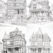 Historic Houses Coloring Pages Instant Download PDF Pages Coloring Book ...