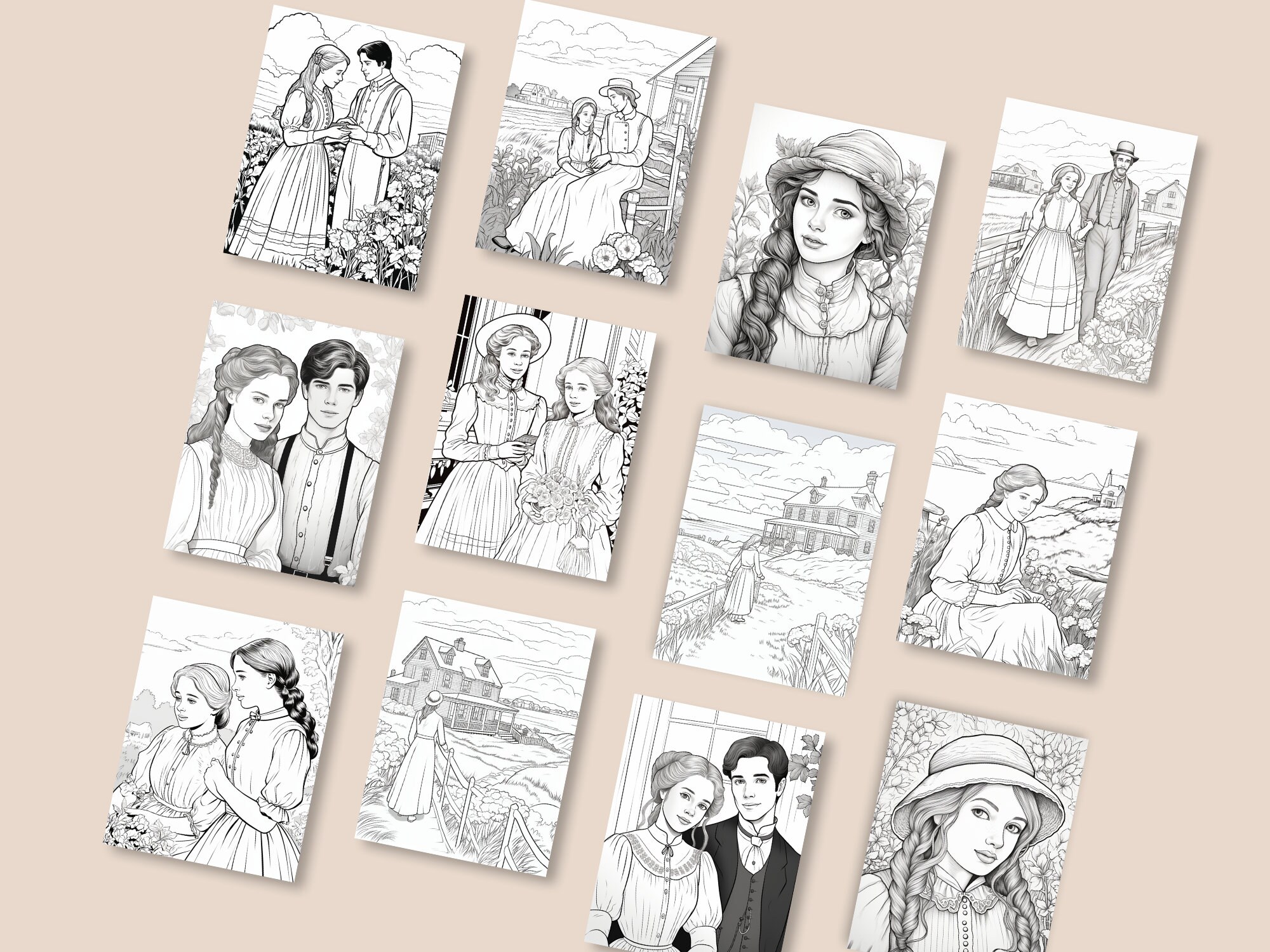 Anne of Green Gables Coloring Pages Adult Coloring Pages Instant ...