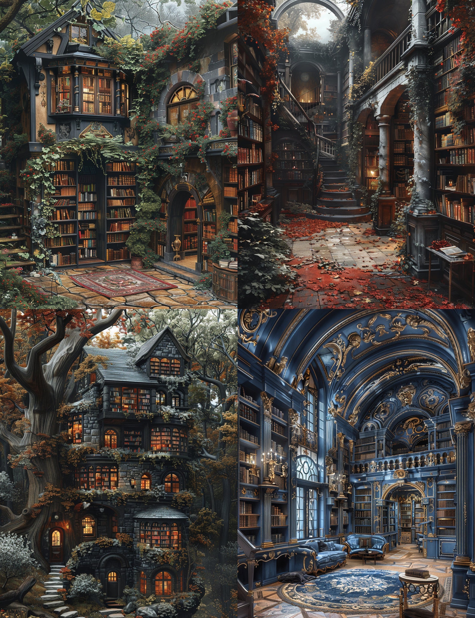 Enchanted Library Coloring Pages Instant Download PDF Pages Coloring ...