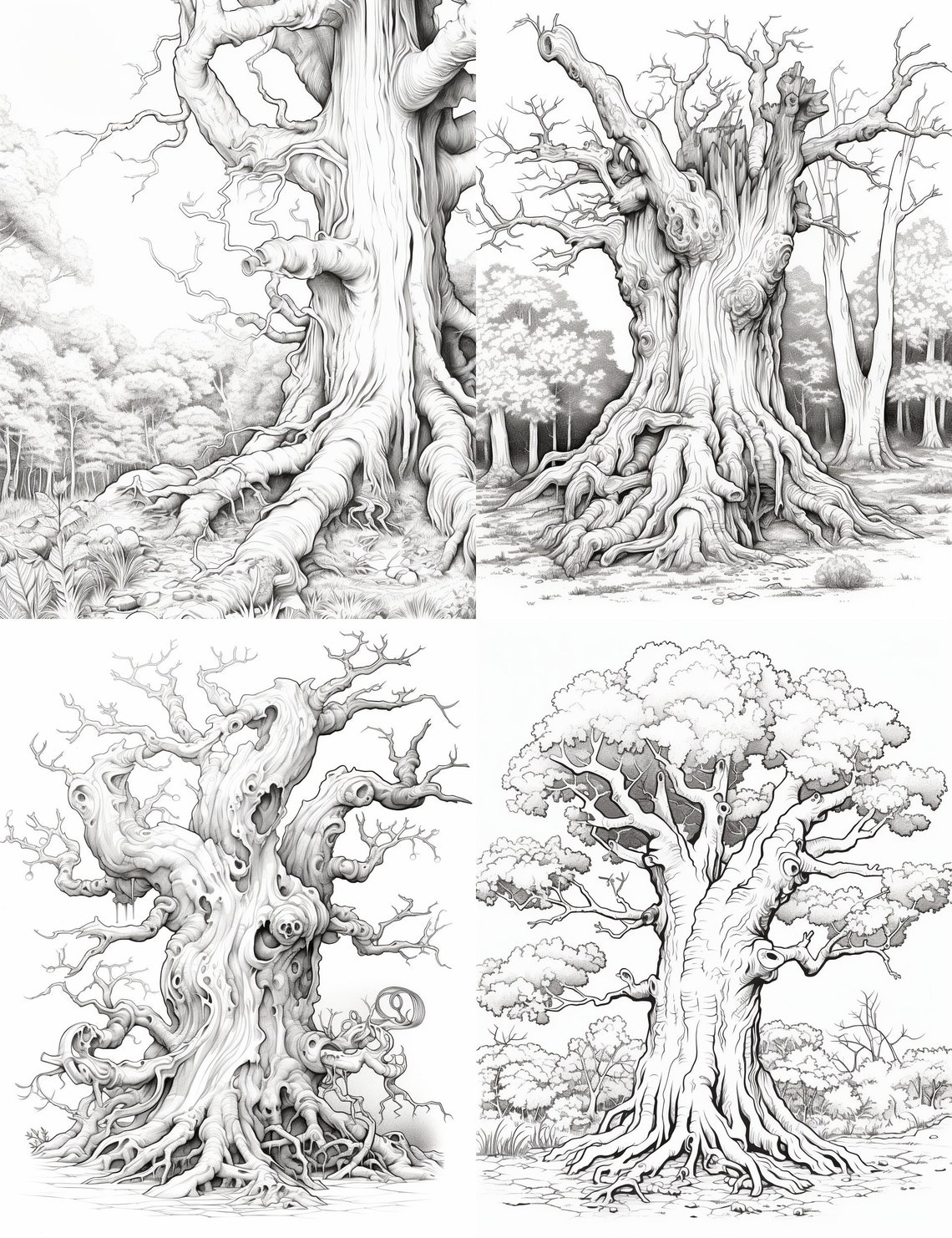 Ancient Forest Coloring Pages 25 Instant Download PDF Pages Coloring ...