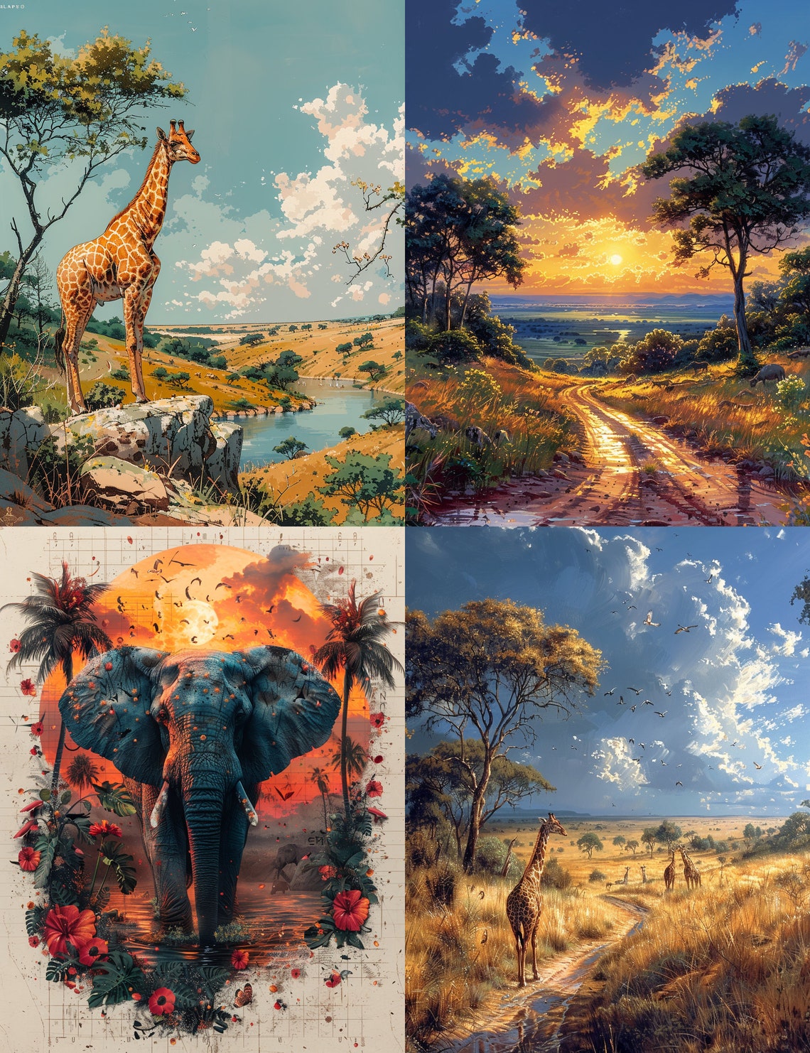 African Safari Coloring Pages Instant Download PDF Pages Coloring Book ...