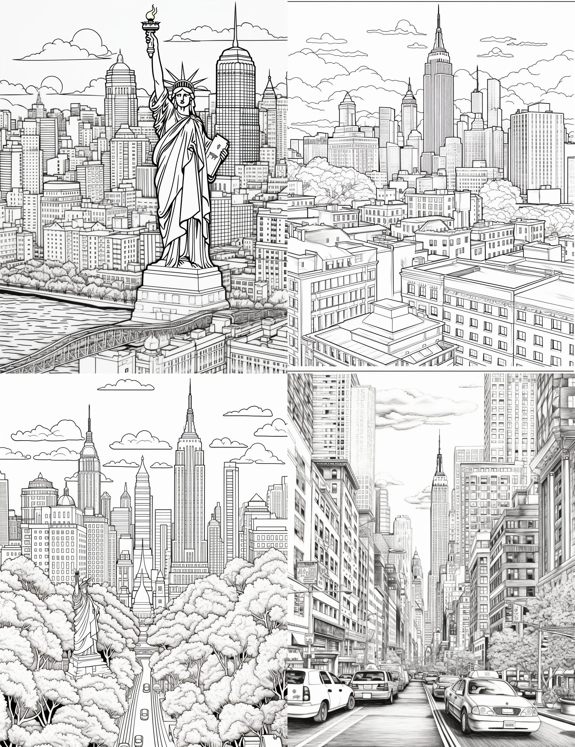 New York City Coloring Pages 26 Instant Download PDF Pages Coloring ...