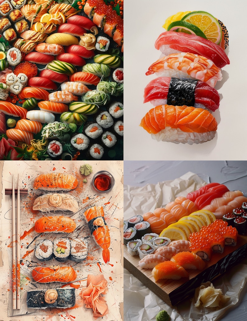 Japanese Sushi Coloring Pages Instant Download PDF Pages Coloring Book ...