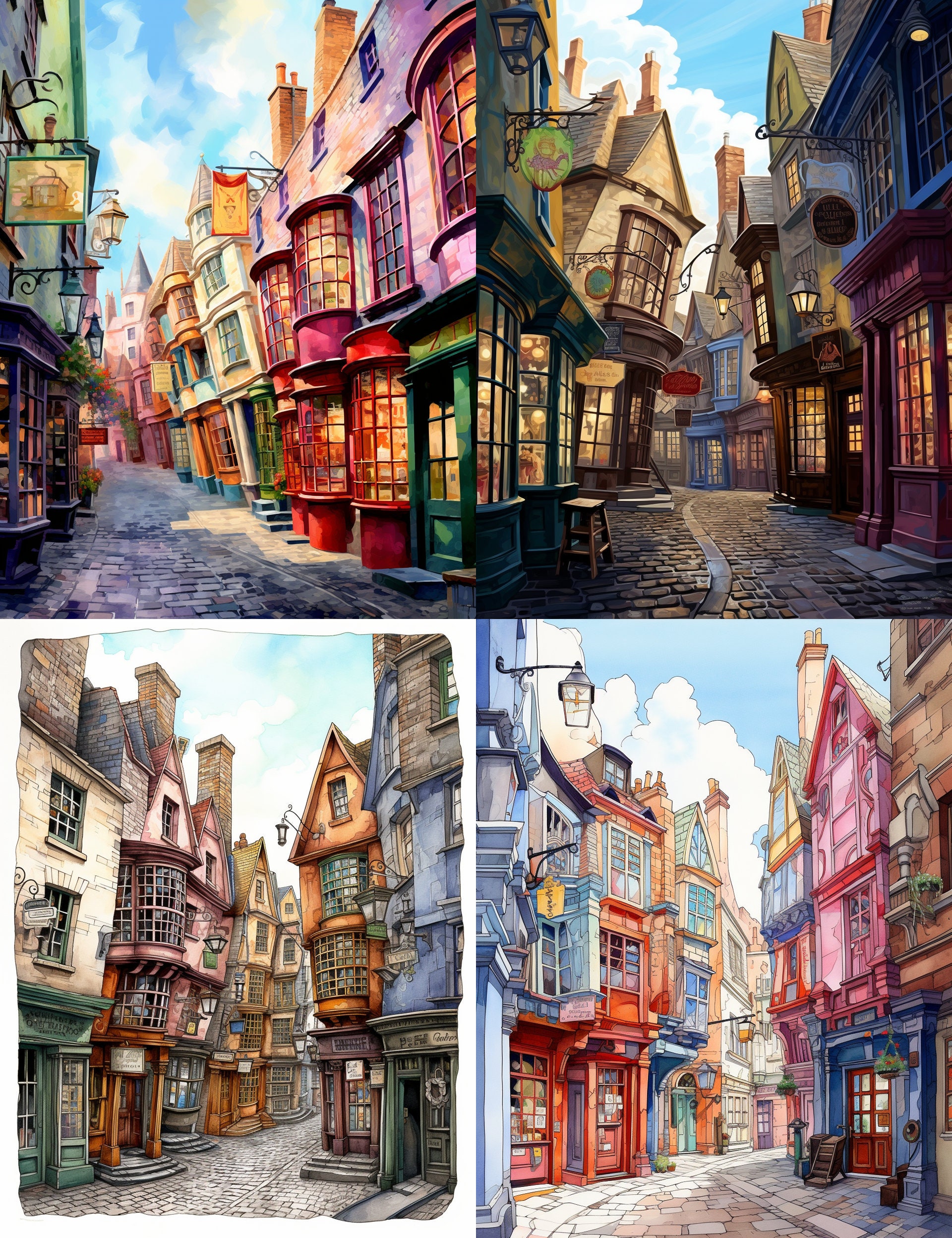 Magical Street Coloring Pages Instant Download PDF Pages Coloring Book ...