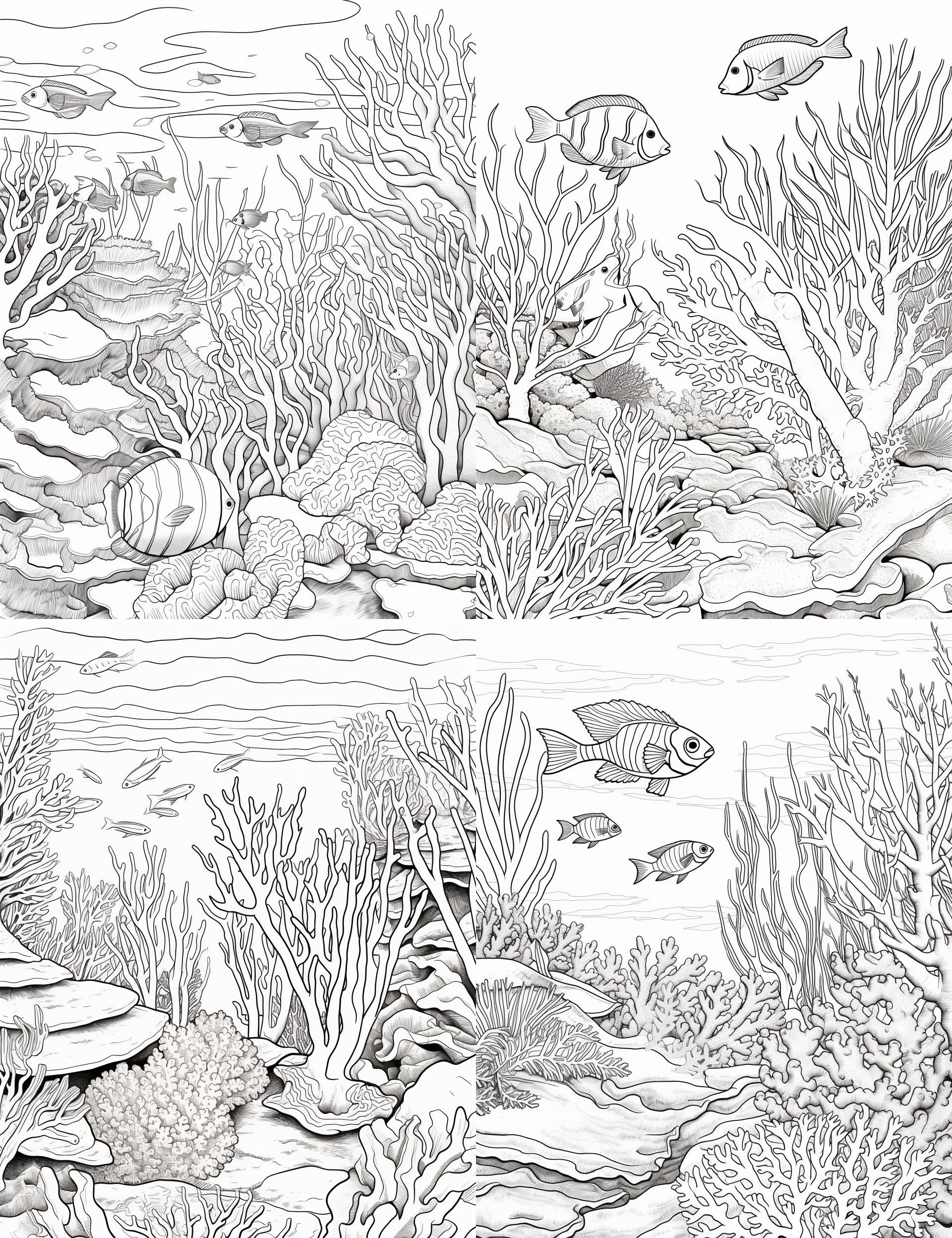 Coral Reef Coloring Pages 25 Instant Download PDF Pages Coloring Book ...