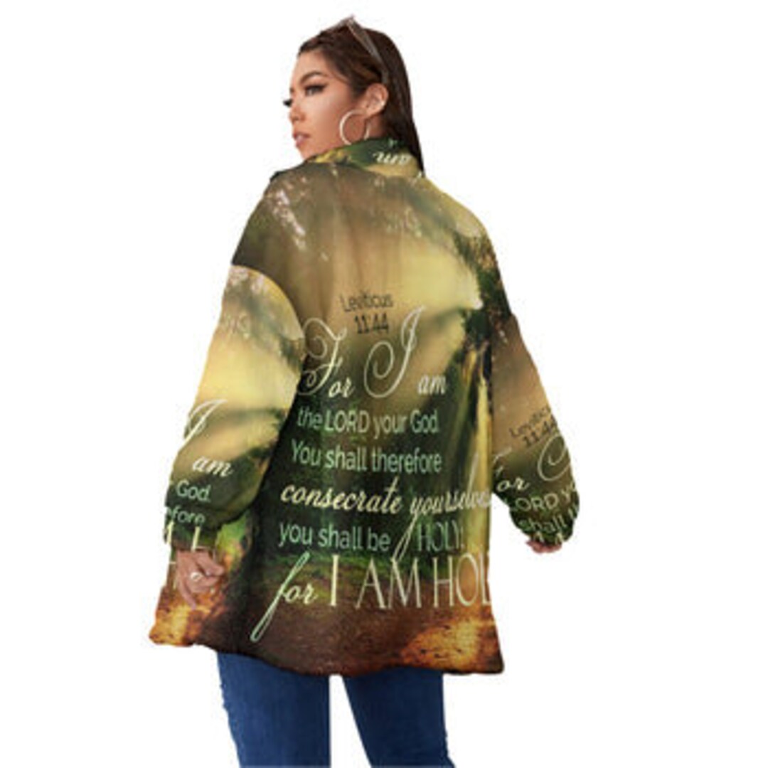 Christian Womens Borg Fleece Stand-up Collar Coat With Zipper Closure ...