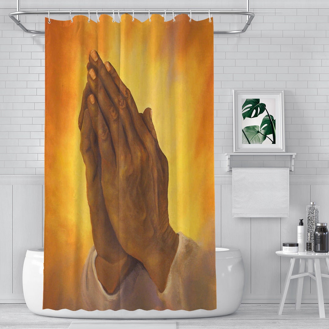Brown Praying Hands Shower Curtain 500 - Etsy