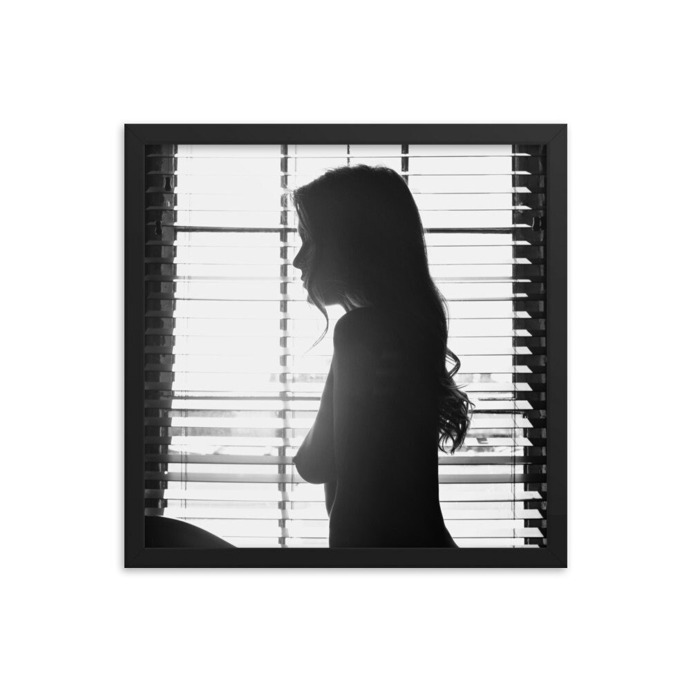 Framed Photo Paper Poster Erotic Art Female B&W - Etsy