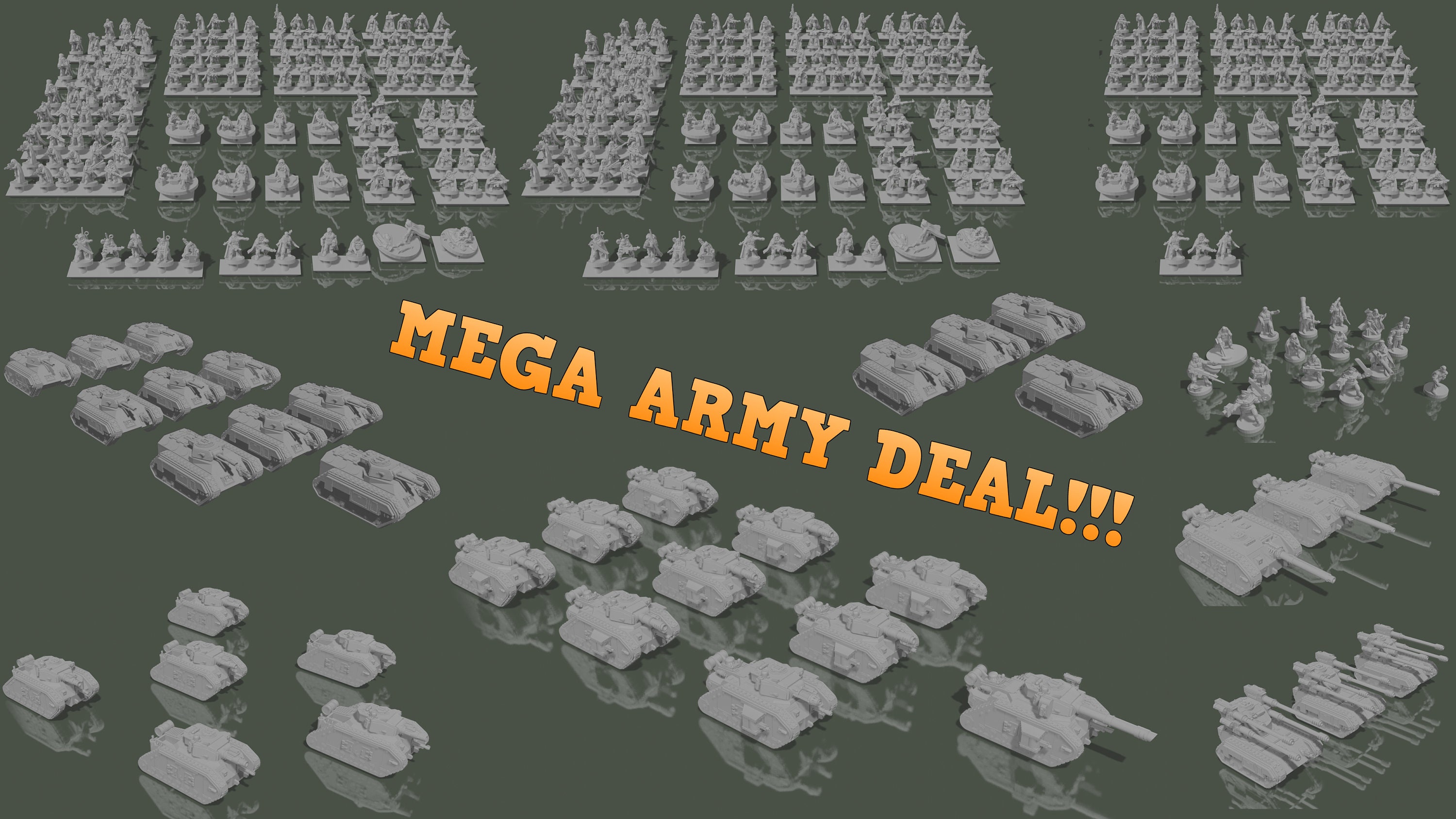 6-8mm Army Bundle Celtic Stealth Warriors Army Imperial Army Mega Army ...