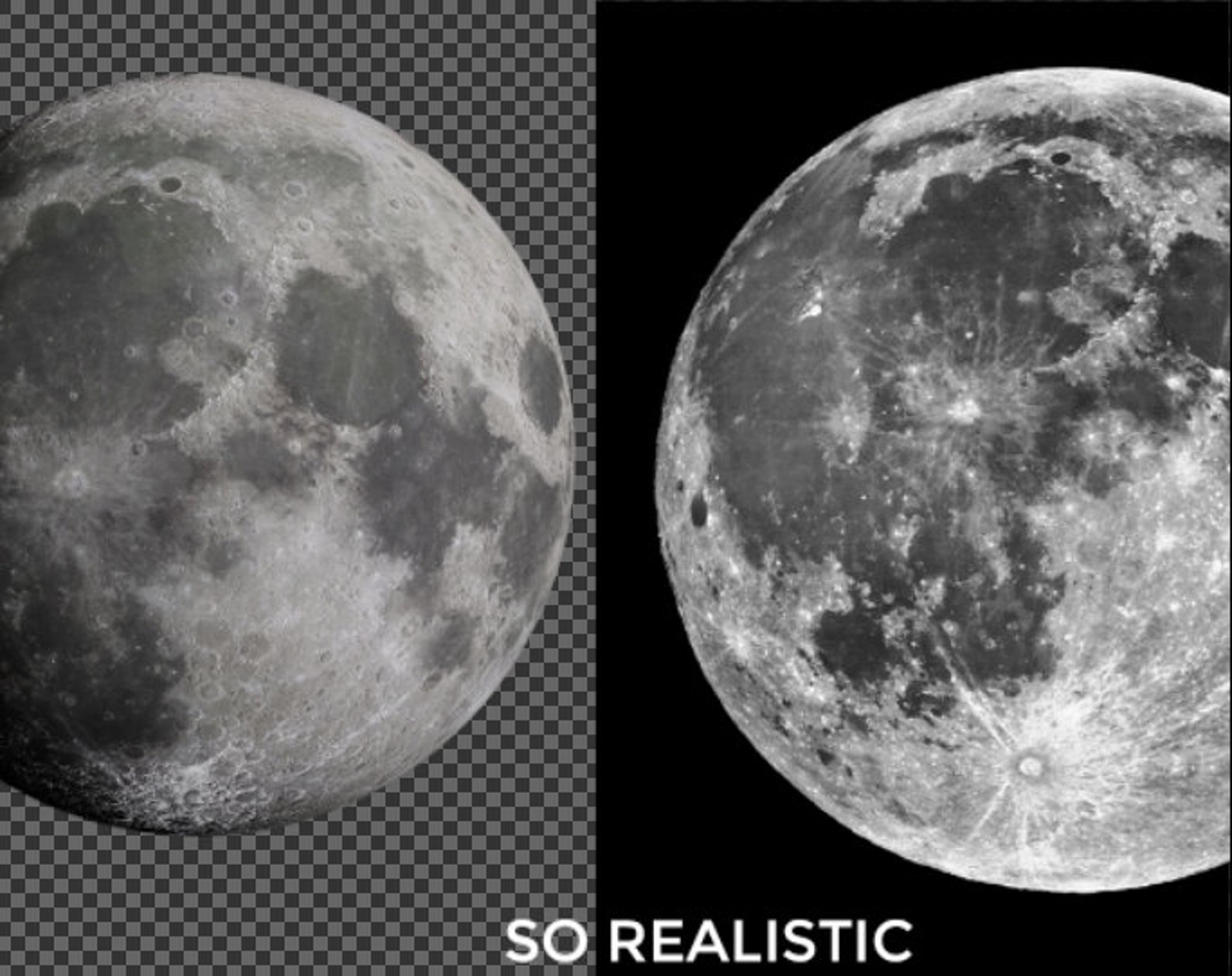 White Moon PNG , Instant Download, Design Elements, Moon Phases Clip ...