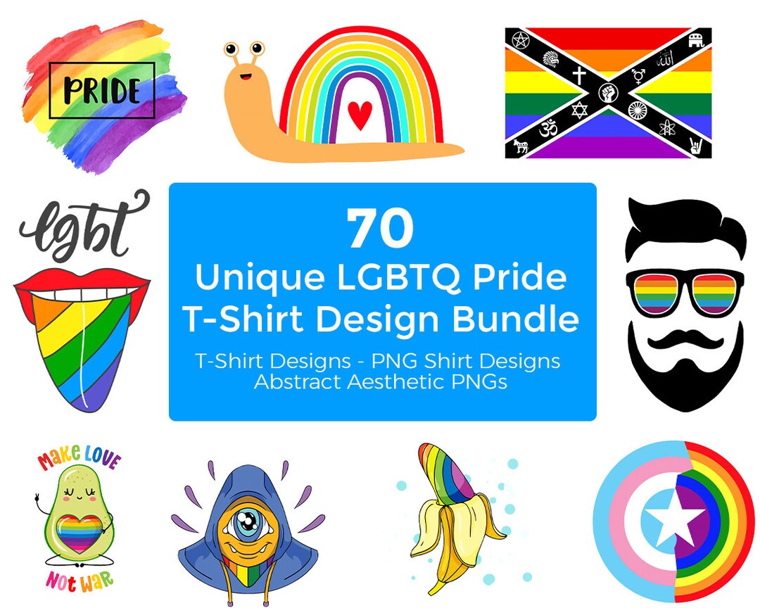 Celebrate Pride Month With Our LGBT 70 T-shirt Design Bundle - T-shirt ...