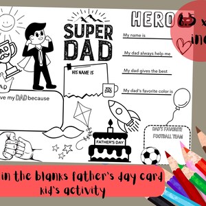 Fathers Day Printable Coloring Page Printable All About Dad - Etsy