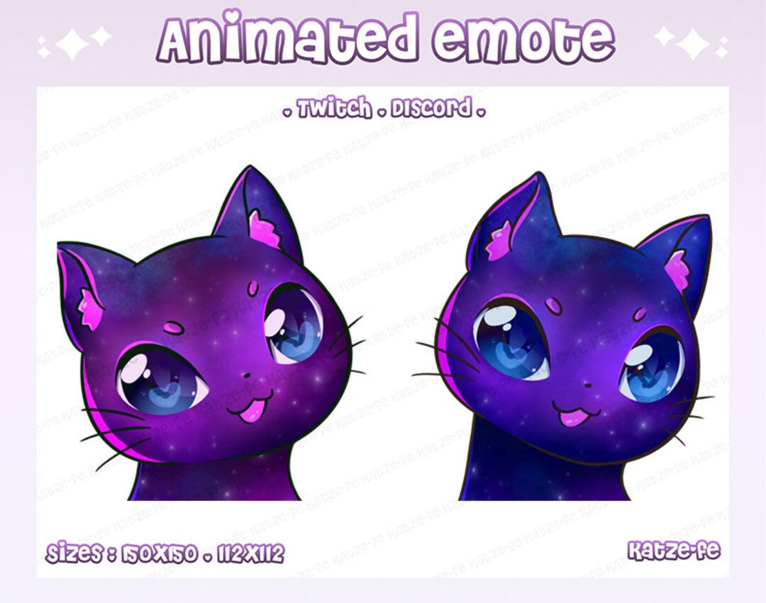 Animated Cat Emote Animated Galaxy Kitty Cat Cute Cat Twitch Emotes ...