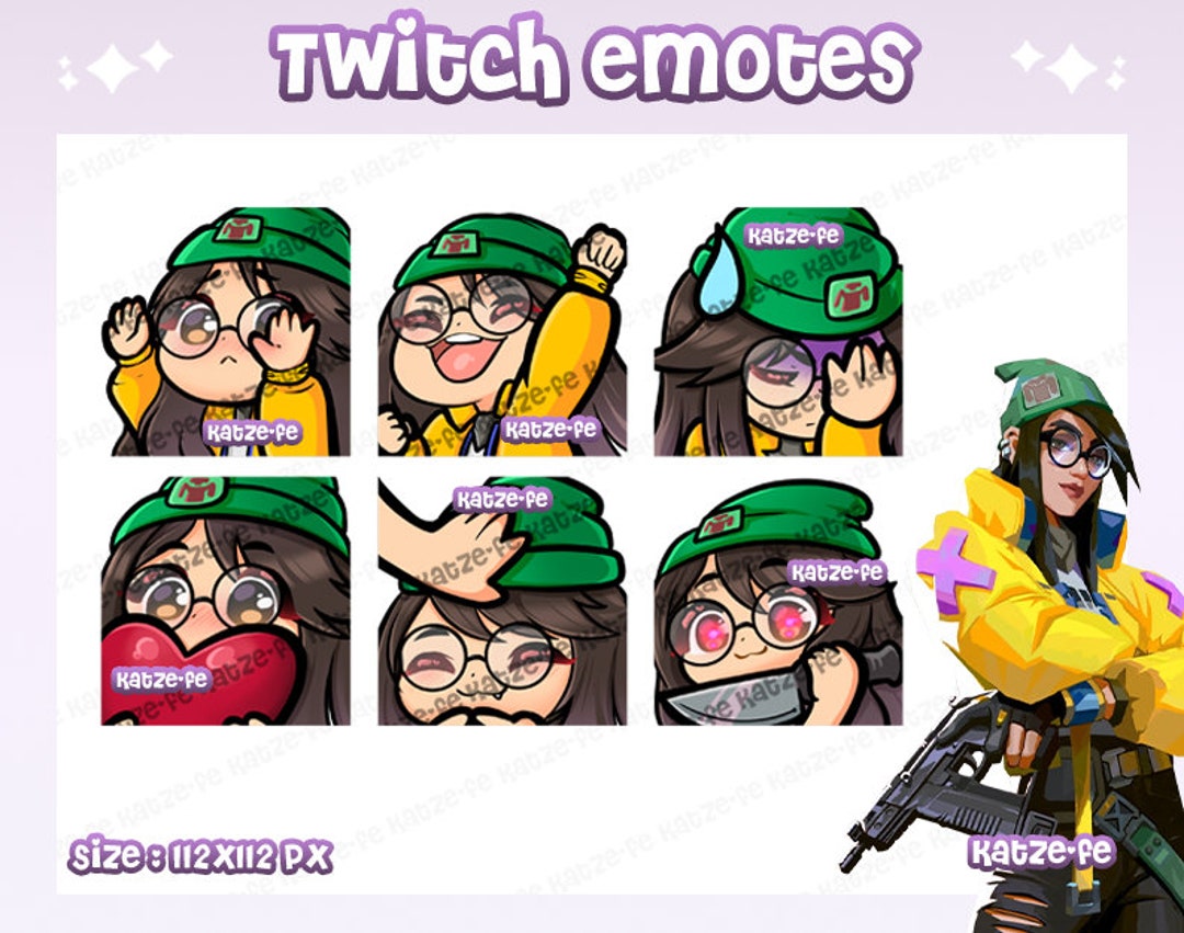 Valorant Killjoy Emote Pack | Girl Emote | Facepalm, Handsup, Love ...