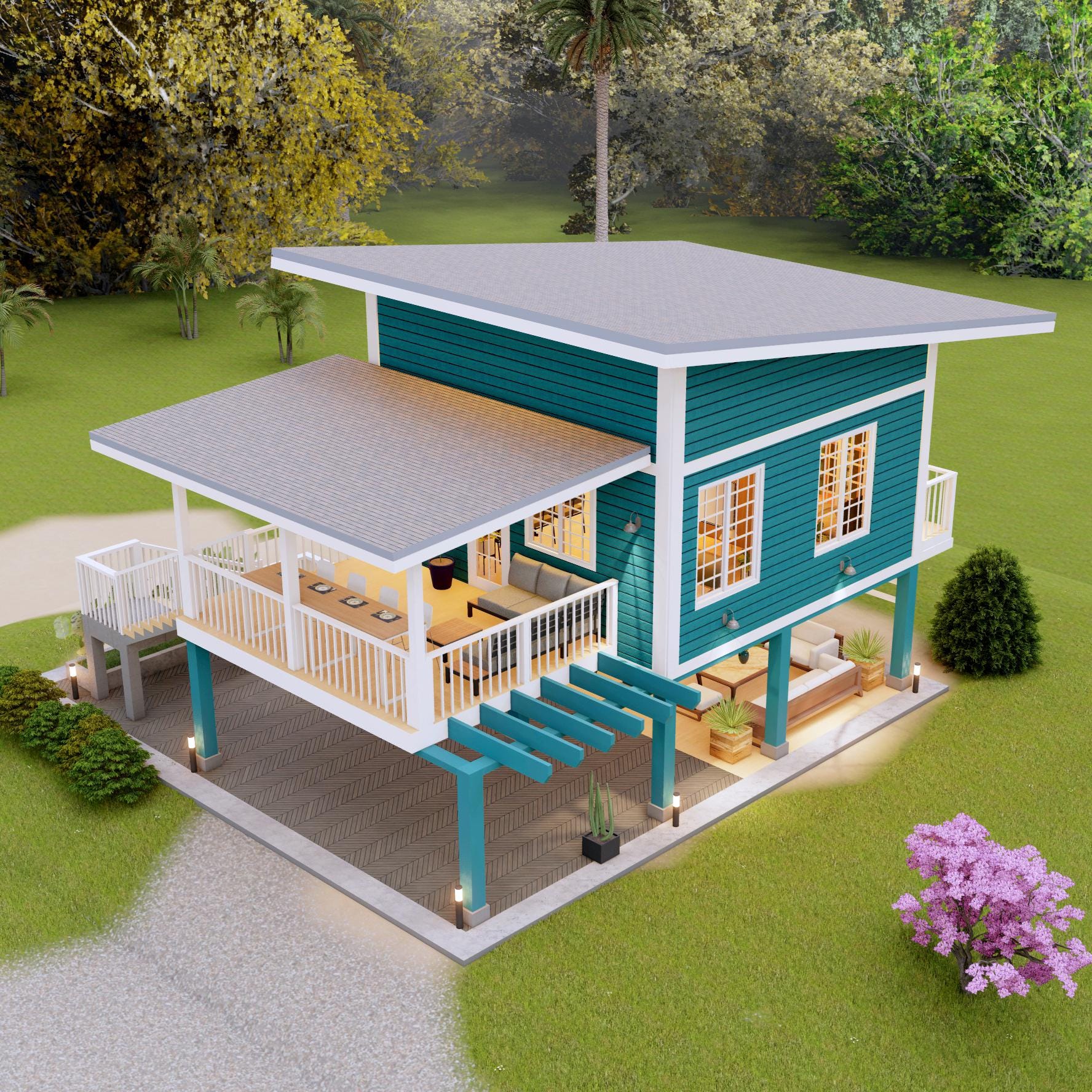 H00320| Simple House Plan | Modern 1-bedroom Layout | Instant Download ...