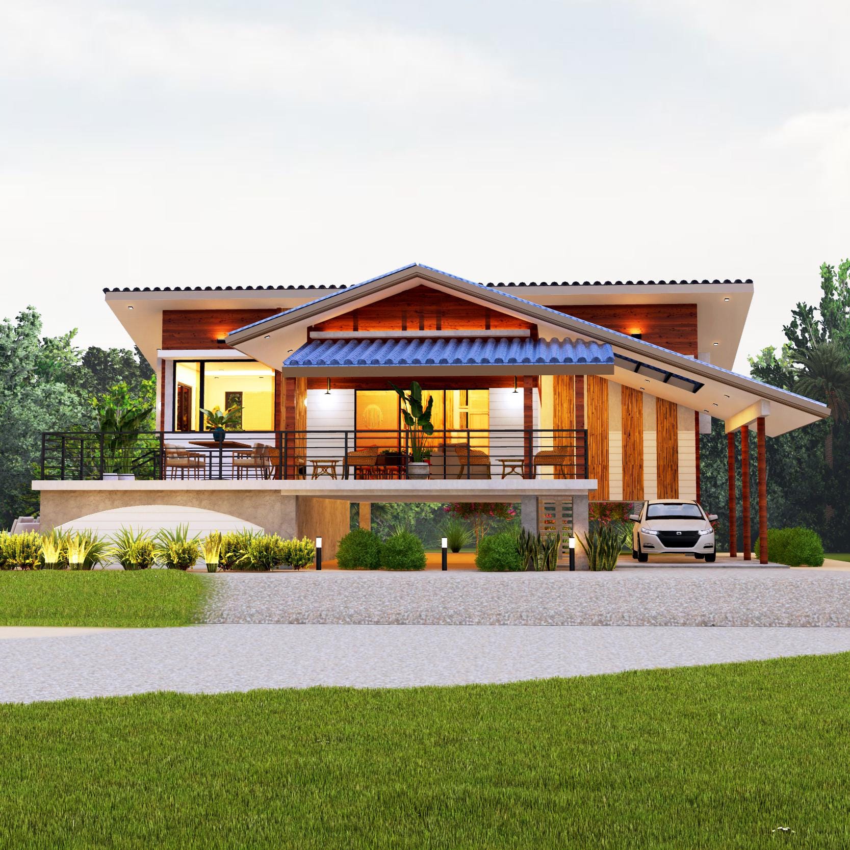 Modern Bahay Kubo Blueprint: 2 Bedroom House Plan (PDF & Autocad) - Etsy