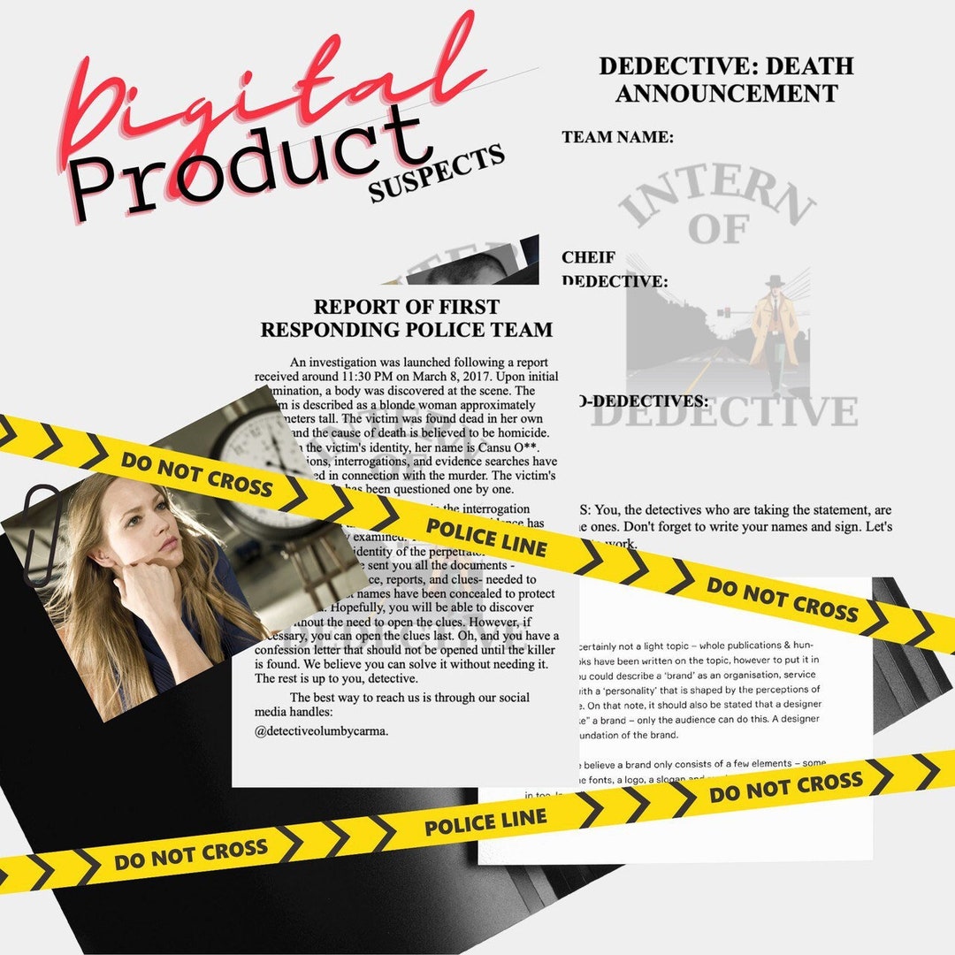 INSTANT DOWNLOAD Murder Mystery Game, Play With Your Friends and Family ...