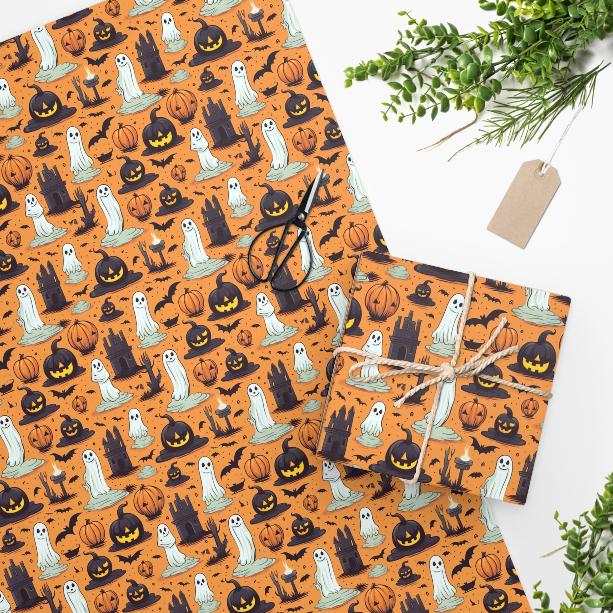 Spooky Wrapping Paper, Spooky Halloween Wrapping Paper Designed & Sold ...
