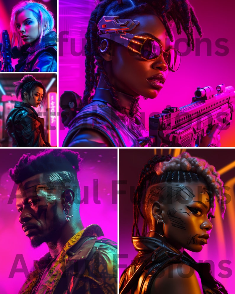 Cyberpunk, Fantasy PNG Commercial Use Instant Digital Download - Etsy