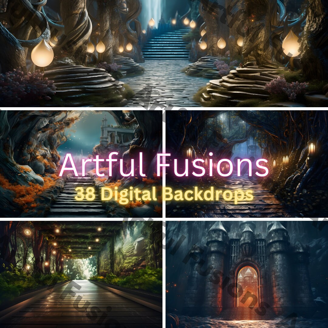38 X Digital Backdrops, Fantasy Digital Backgrounds, Studio Backdrops ...